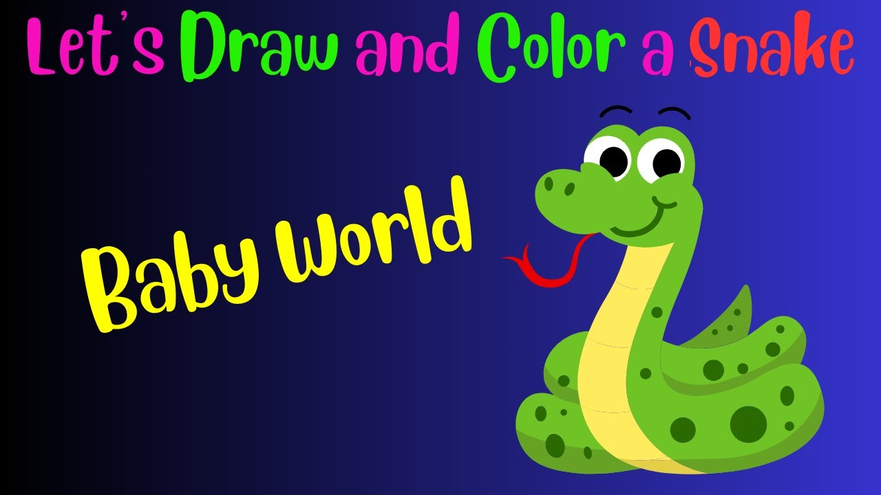 Draw and Color a Snake/ Rainbow colors/ Learn to make a Snake easily ...