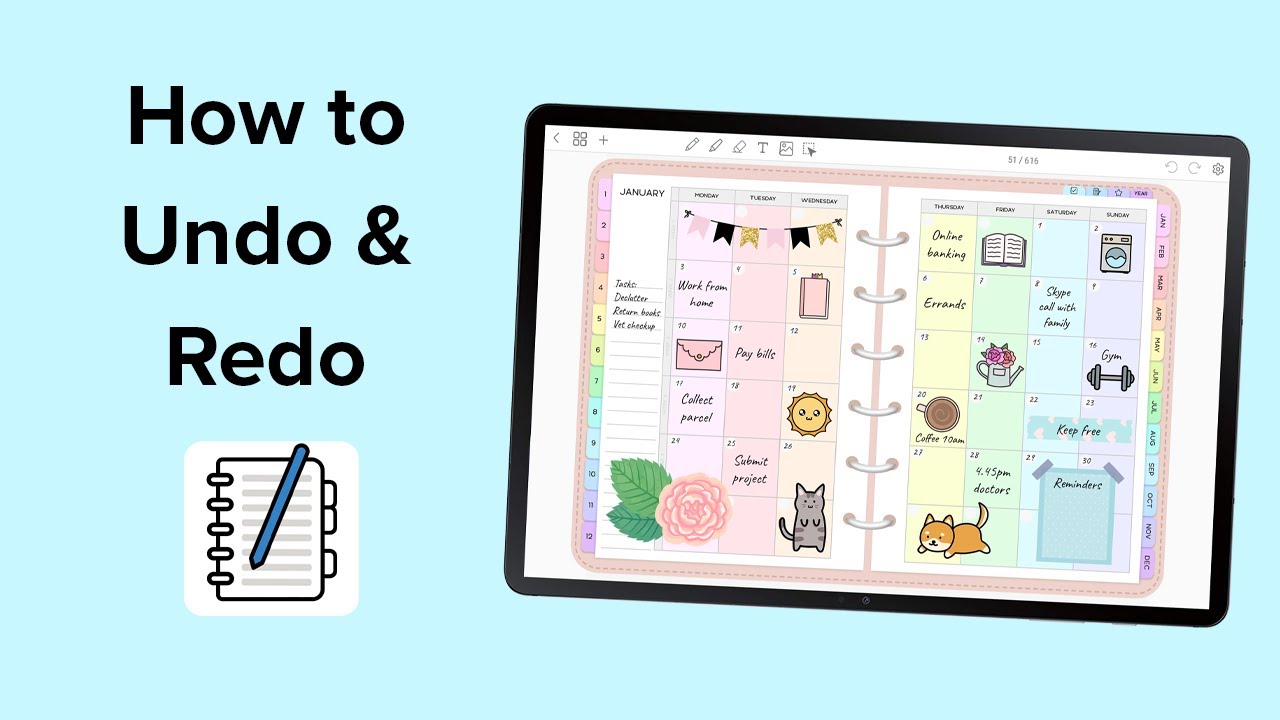 How to undo & redo | Penly app tutorial - YouTube