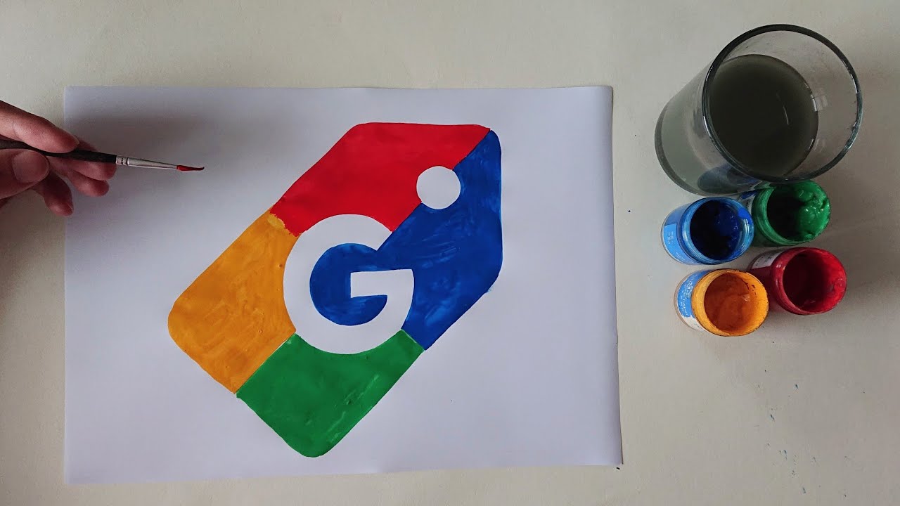 how to draw google-shopping logo - YouTube