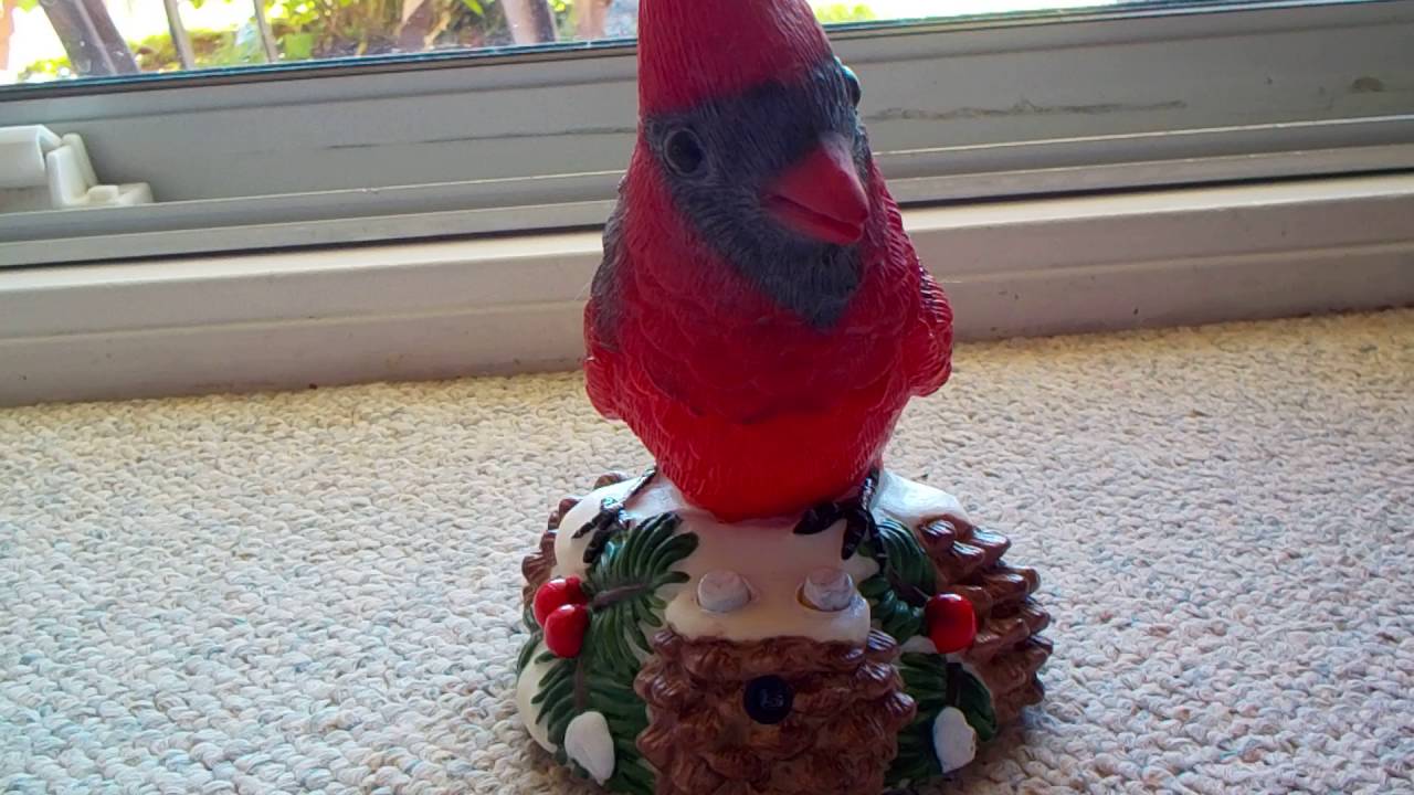 Gemmy animated singing Christmas Cardinal SAMPLE - YouTube