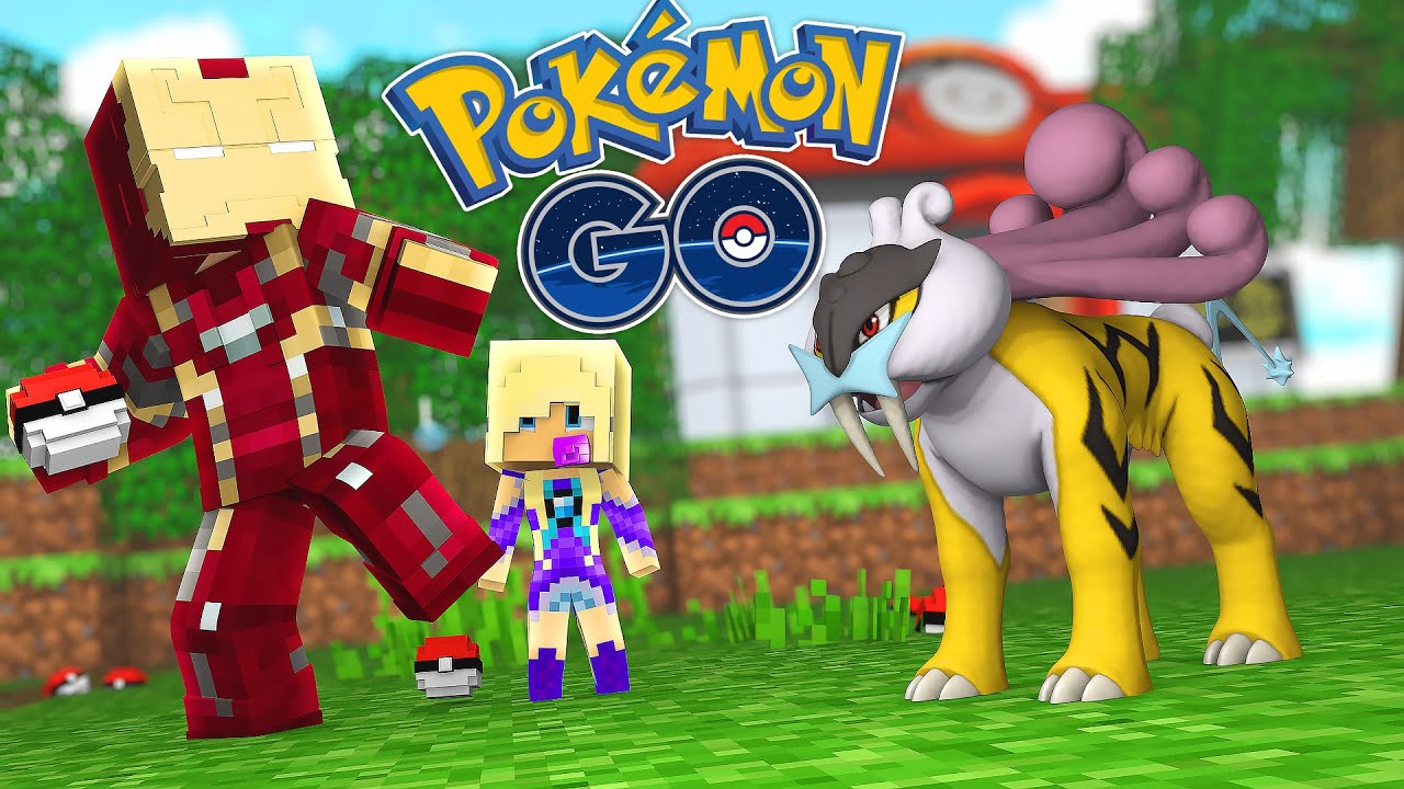 Minecraft Pokemon Go - IRONMAN CATHCES A PIKACHU!! - YouTube