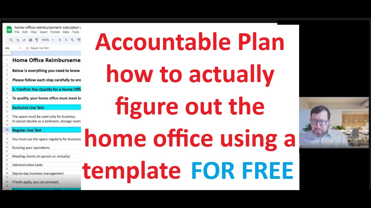 Accountable plan explained for S-Corporation owners and Partners - YouTube