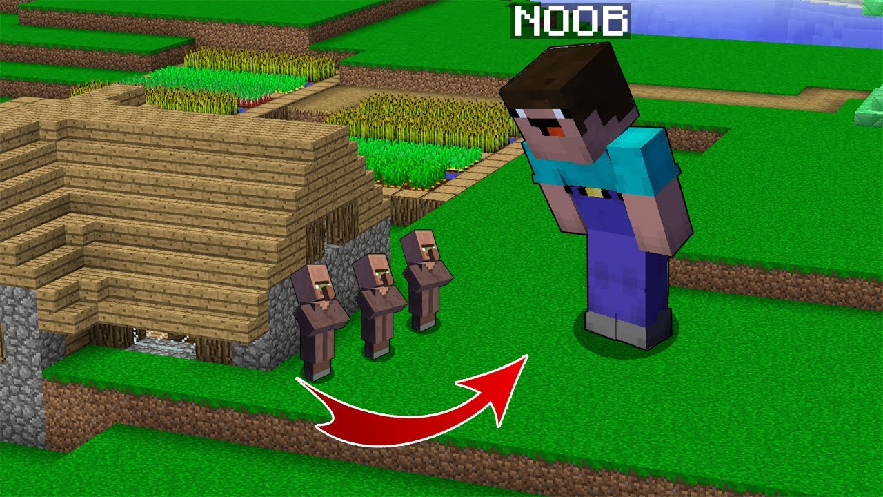 Minecraft NOOB vs PRO : WHAT WAS THE BIGGEST NOOB DOING IN THE VILLAGE ...