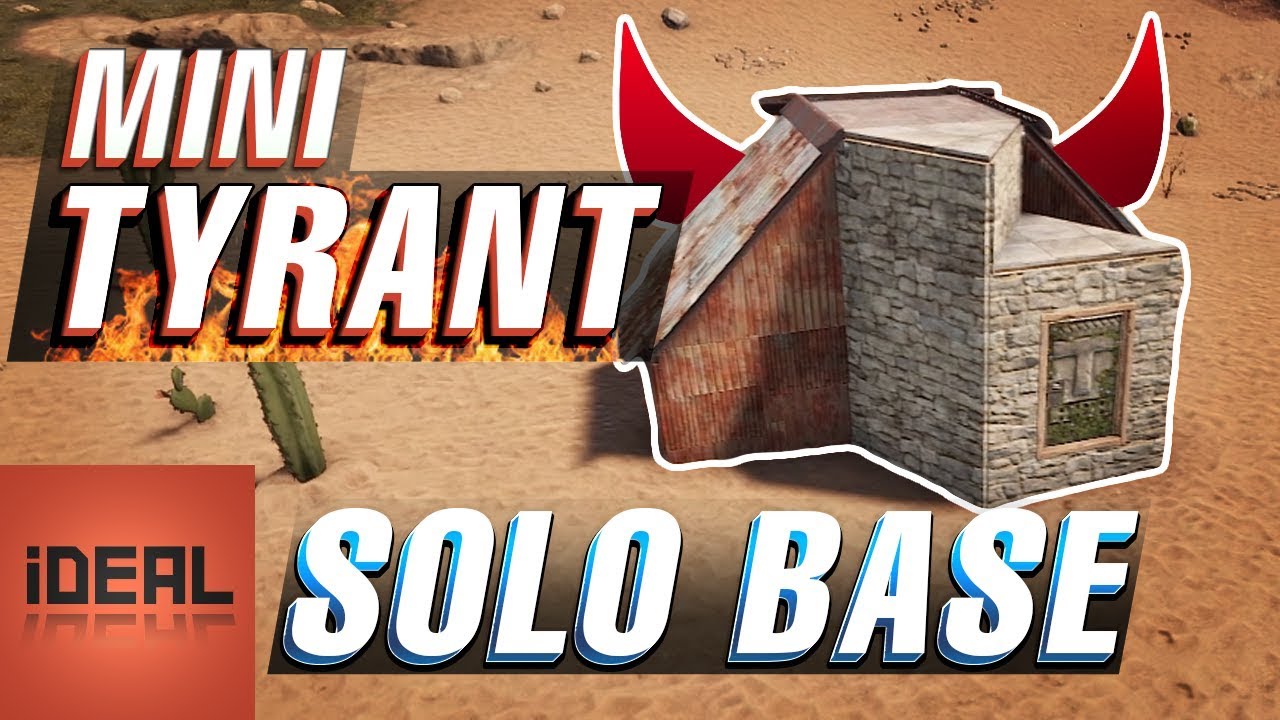 Rust • The Mini Tyrant • Solo Base • Unlootable Loot Rooms • Cheap - YouTube
