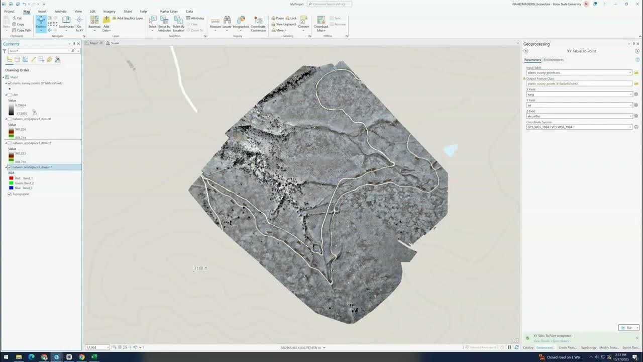 Extracting Raster Values At Point Locations Using Arcgis Pro Youtube