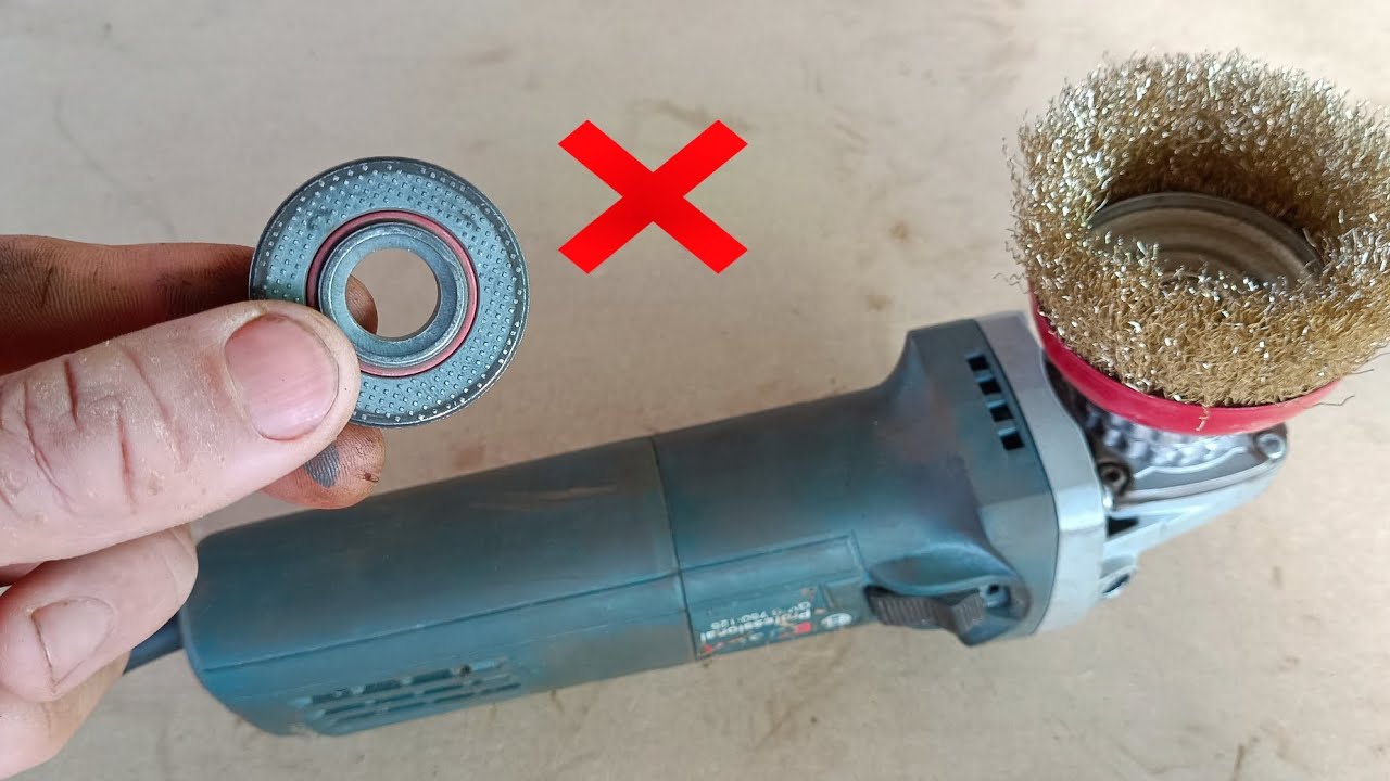 NEVER ALLOWED when using wire mesh on an angle grinder.#grender#metal # ...