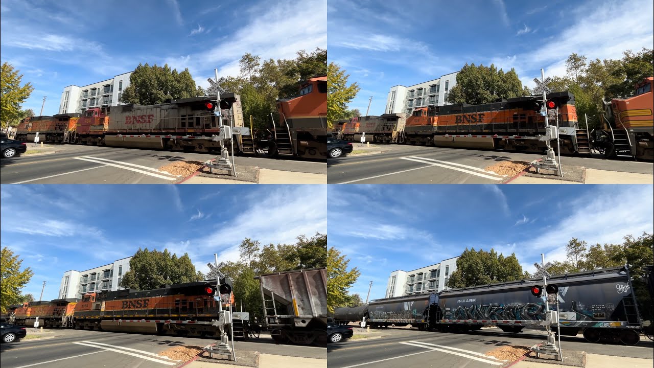 BNSF 5139 Manifest Train With Fakebonnet And 2 H1s North - F Street ...