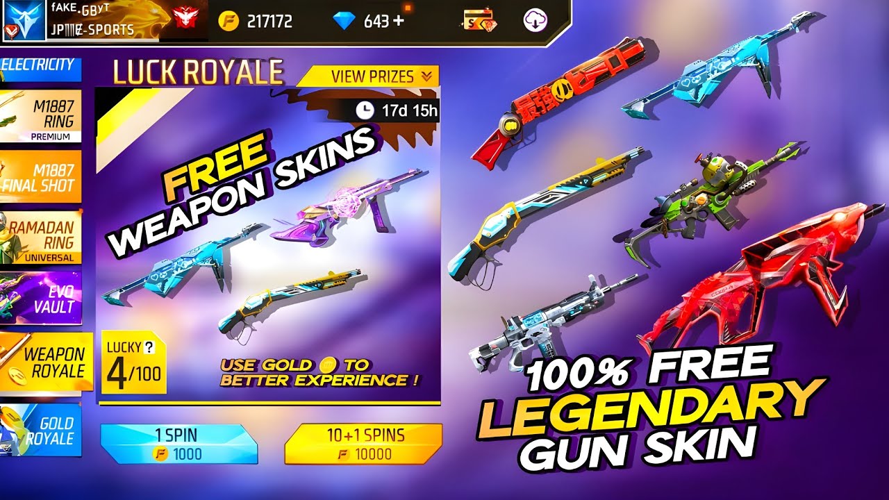 Free Gun Skin Event Free Fire 🤯🥳 | anglic pant return | free fire new ...