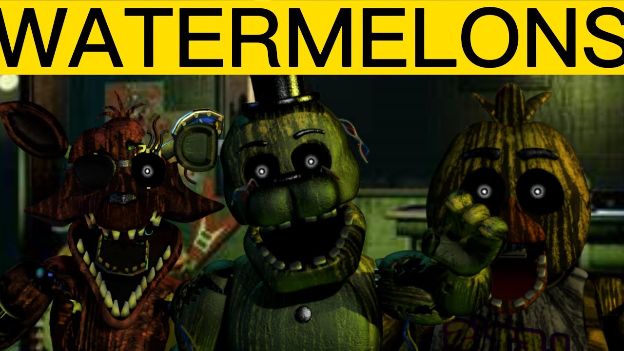 FNAF but they're watermelons (FNAF 3 for first time + marathon practise ...