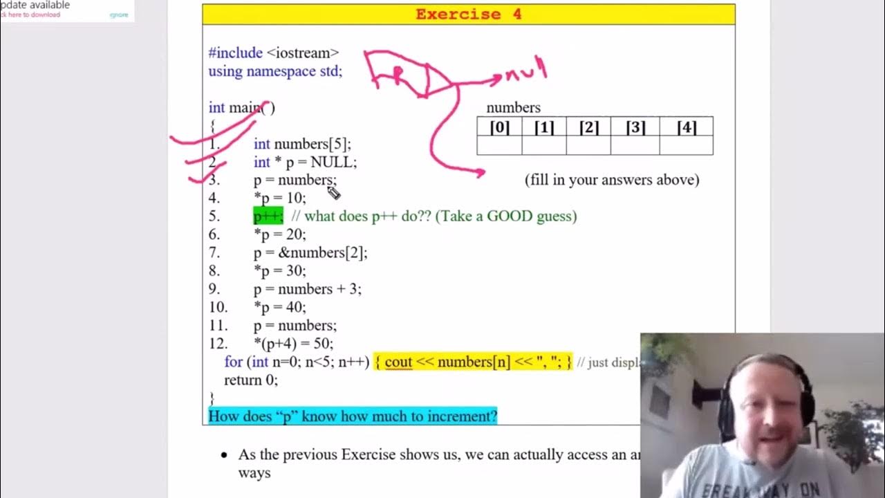 9 - Exercises - Pointer Arithmetic - YouTube