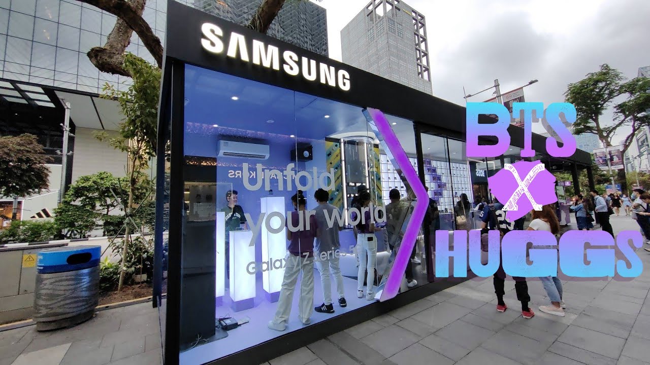 Samsung Galaxy Studio at Orchard with BTS x Huggs - YouTube