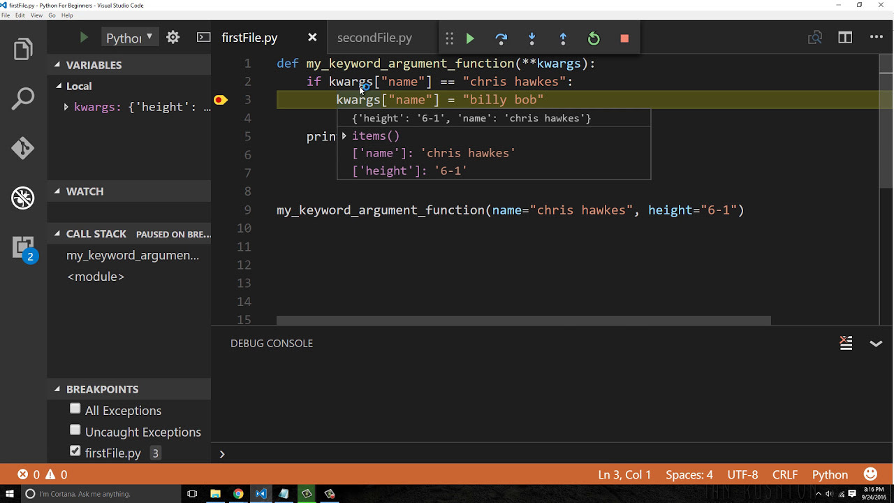 Python Beginner kwargs YouTube python-beginner-kwargs-youtube