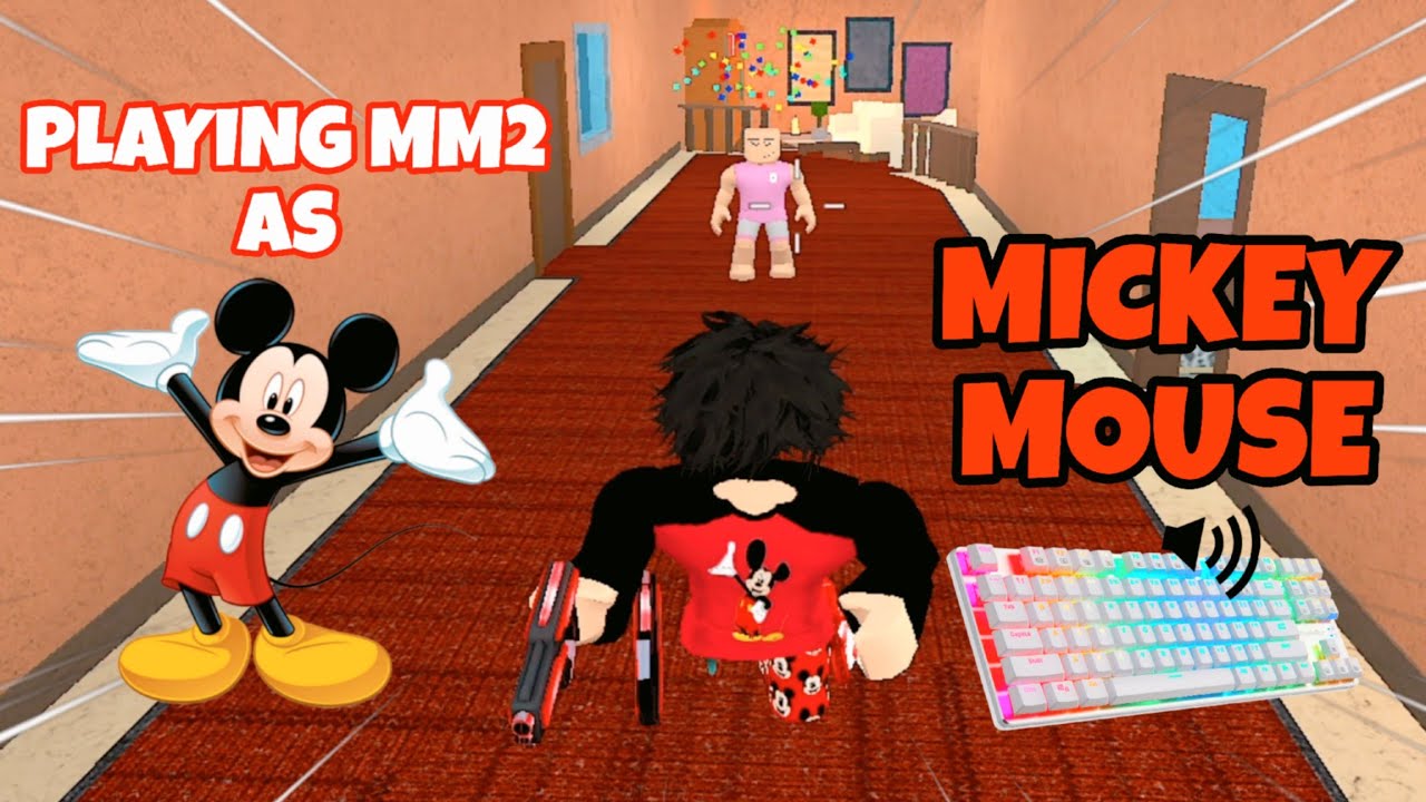 MICKEY MOUSE DESTROYS TEAMERS IN MM2 + GAMEPLAY *KEYBOARD ASMR* - YouTube