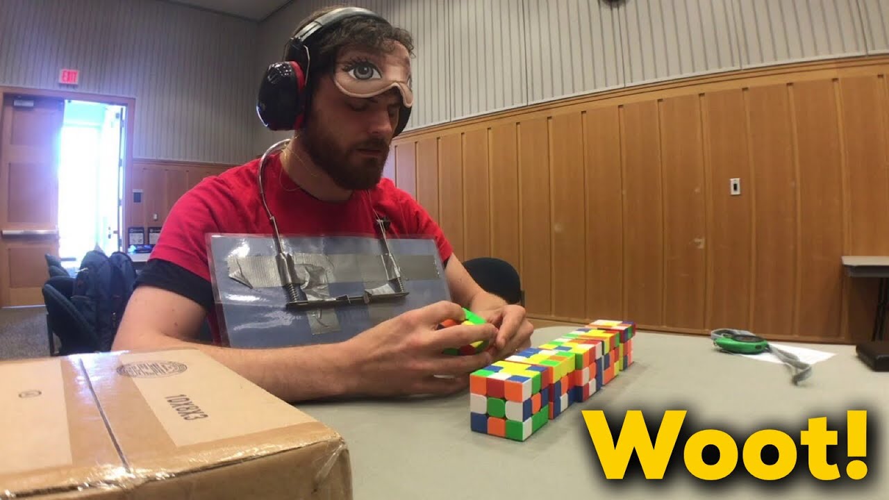 My First Official Multi-Blind Success (6 Cubes Attempted) - YouTube