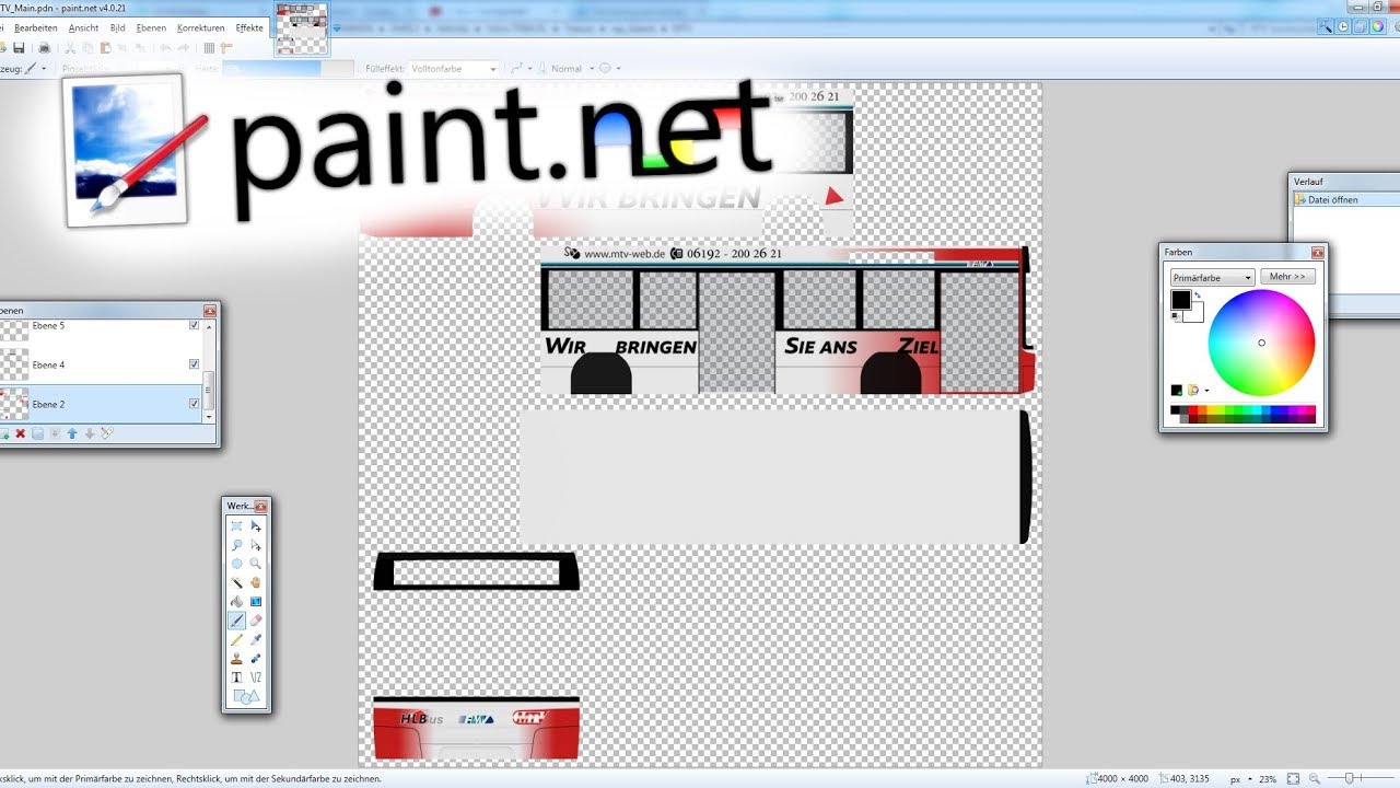 Omsi / Paint.net Timelaps - MTV Repaint für Volvo 7700 Facelift (Gelenk ...
