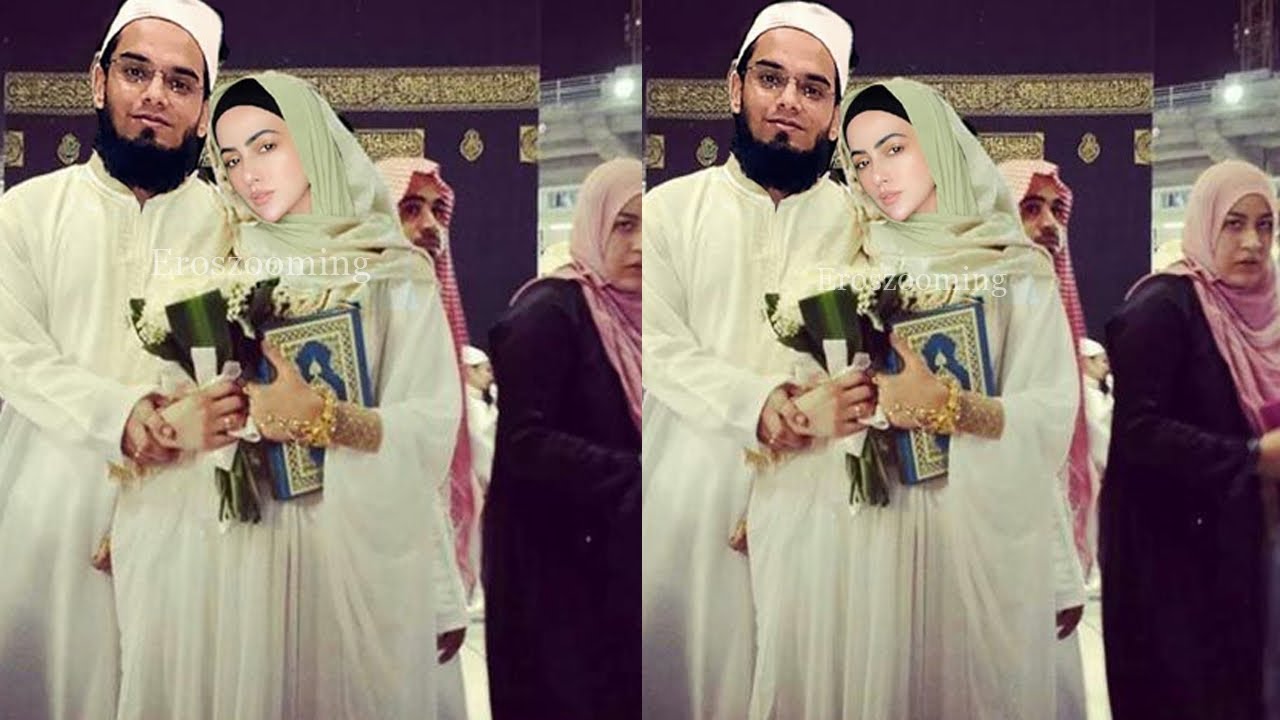 Sana Khan calls 'halal love' with Maulana Anas and shares new viral wedding pics with Mufti Anas ...