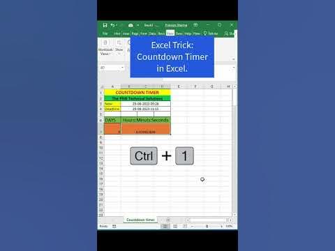 Excel Trick: Countdown Timer in Excel!! - YouTube