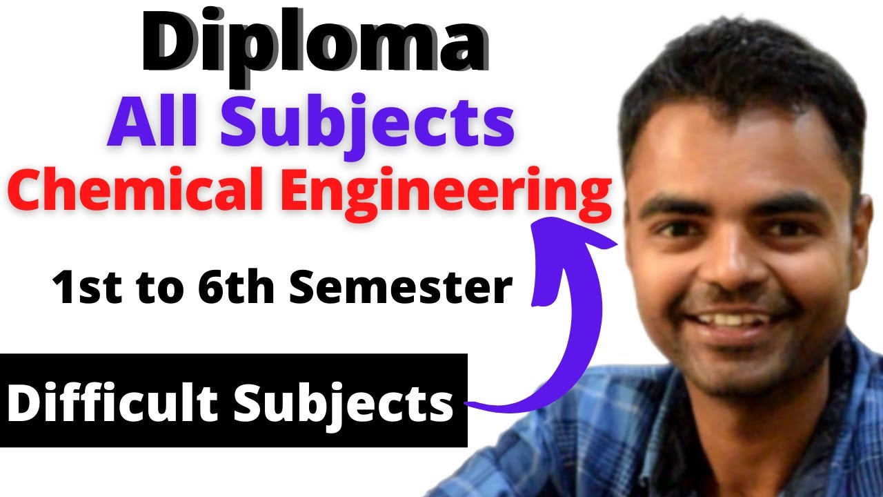 Chemical Engineering Diploma Subjects 1st Year/Sem to 6th Semester ...