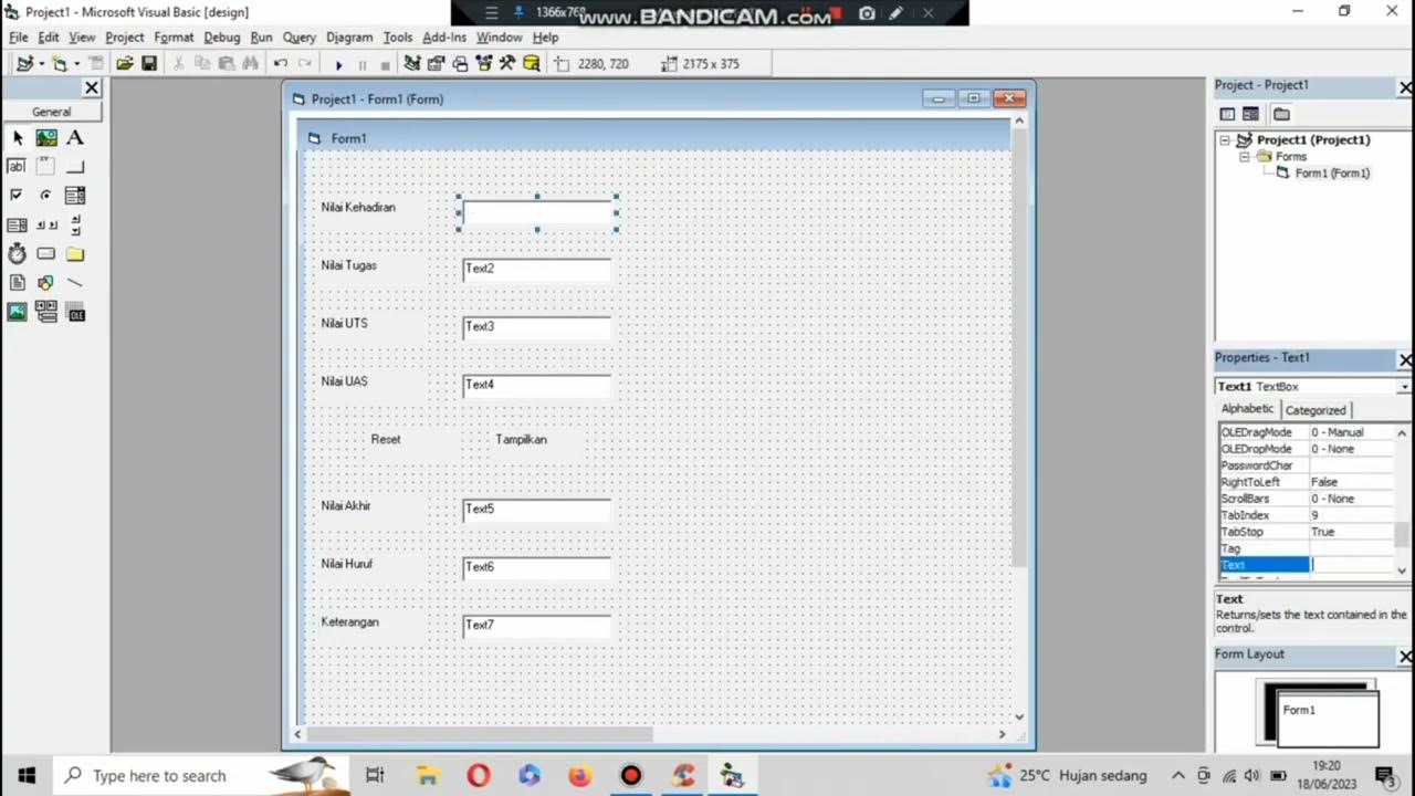 membuat program kelulusan mahasiswa dengan if then else menggunakan visual basic 6.0 - YouTube