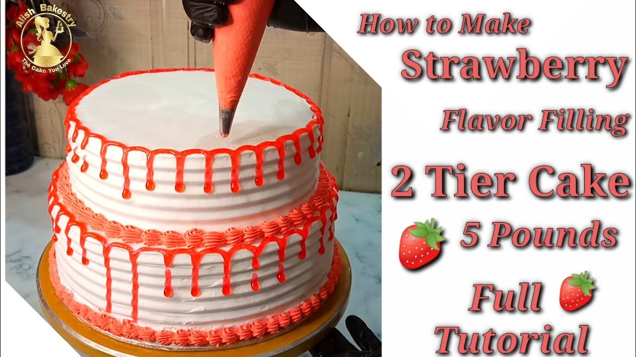 Beautiful 2 Tier Strawberry Cake Decorating Ideas / 2 Tier Cake ...