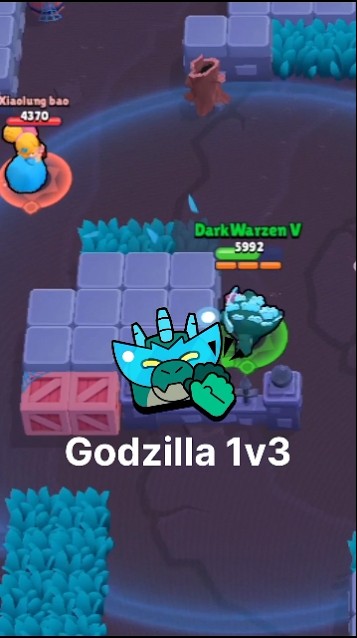 Godzilla 1v3 | Brawl Stars #brawlstars #shorts #supercell - YouTube