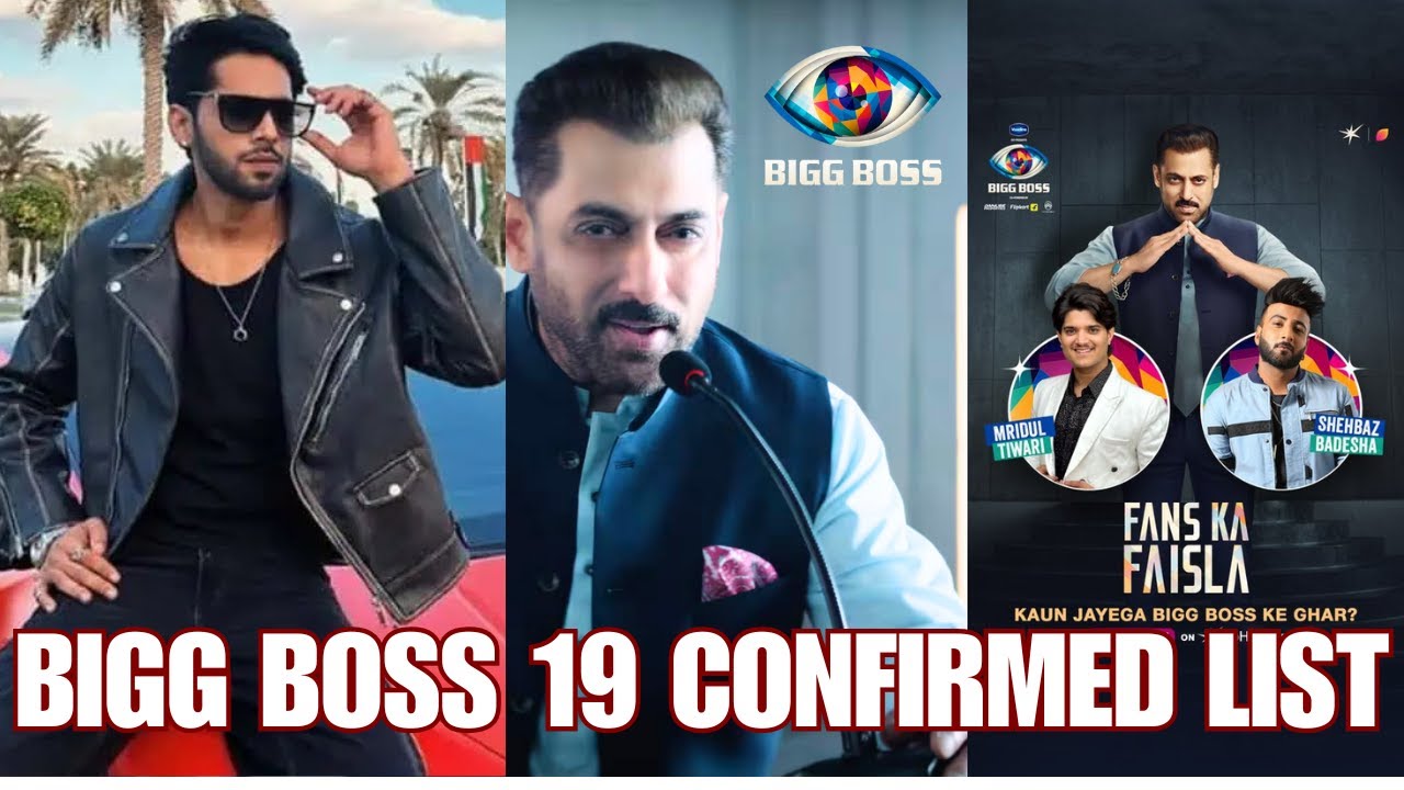 BIGG BOSS SEASON 19 || BIGG BOSS 19 CONFIRMED CONTESTANT LIST || BB 19 ...