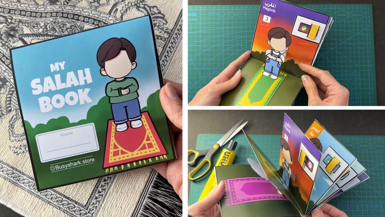 How to Make a Pop-Up Salah (Prayer)Book - Boys Version - YouTube