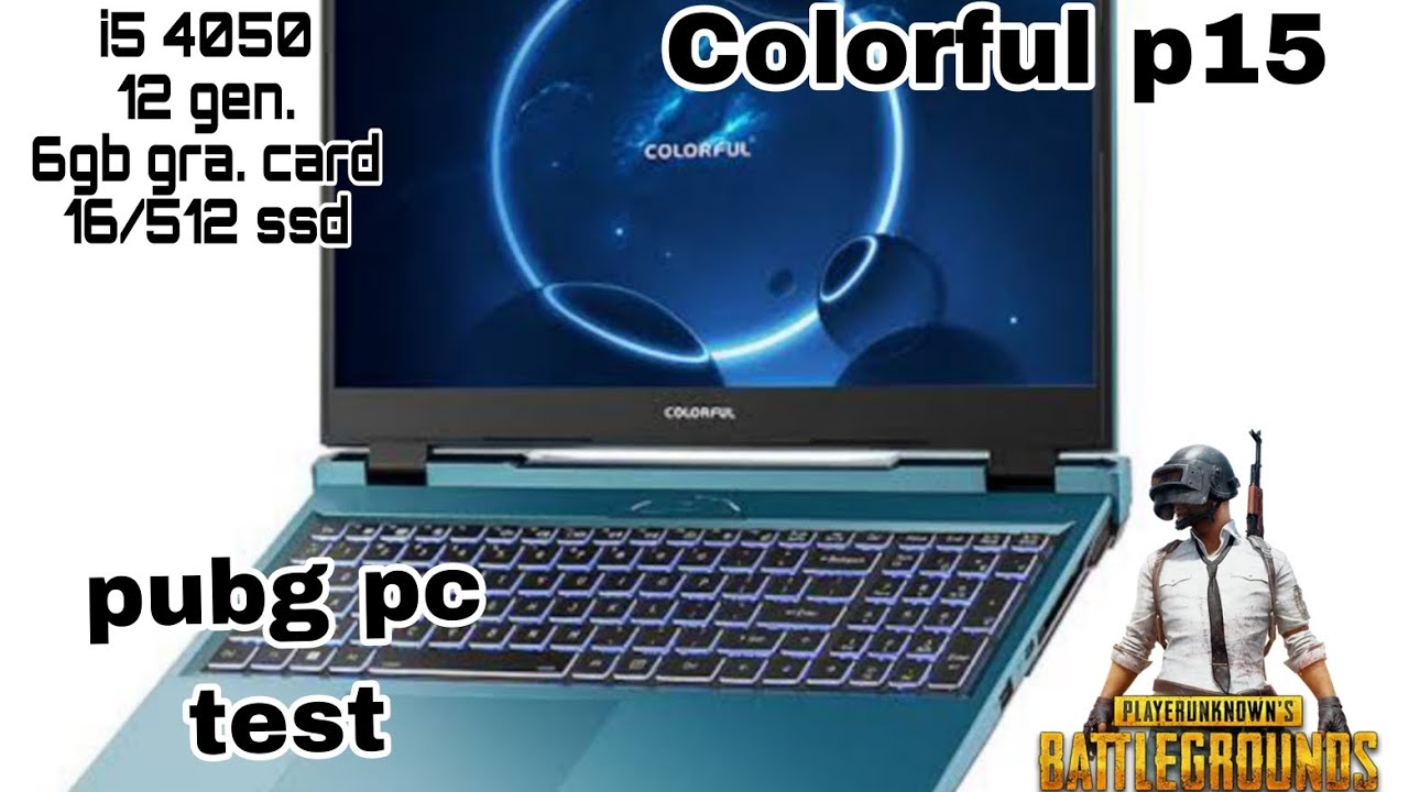 Colorful p15 pubg pc test || i5 4050 12th gen.|| - YouTube