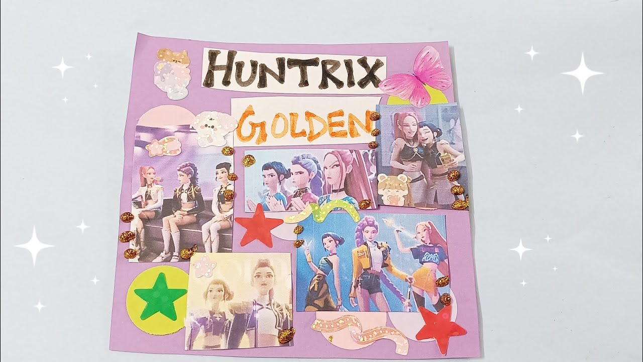 Huntrix Kpop demon hunters scrapbook journaling - YouTube