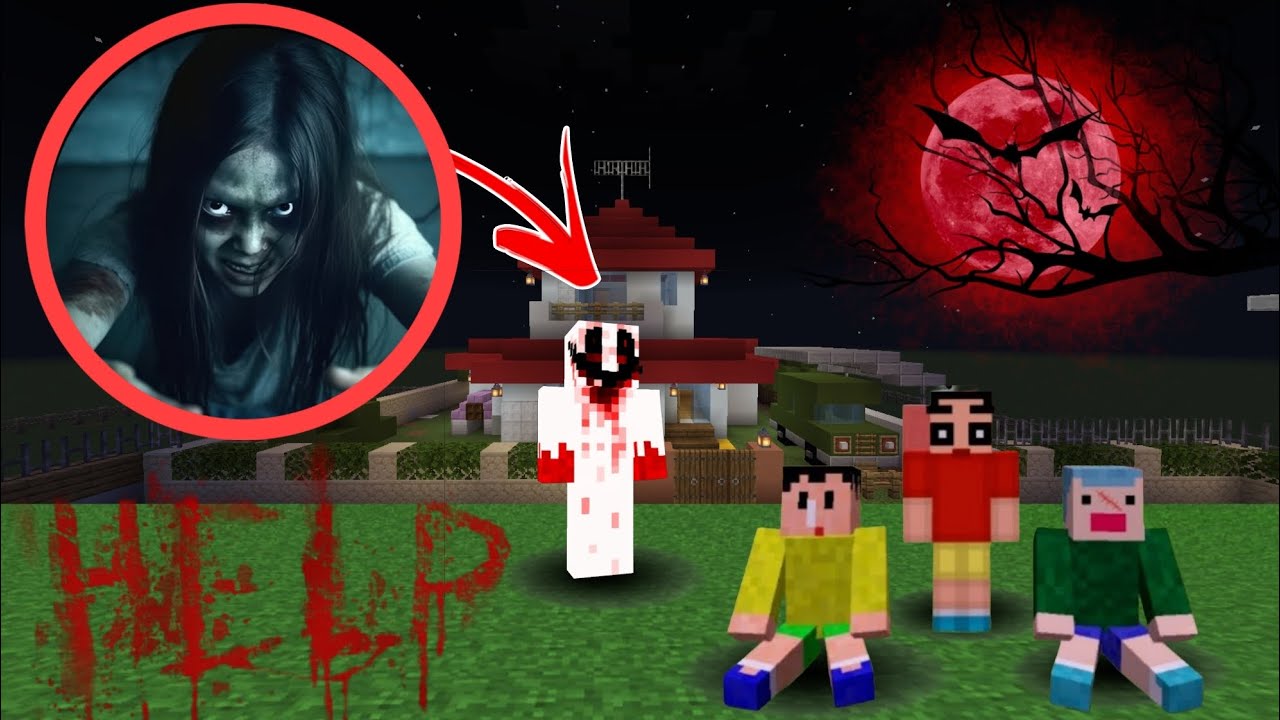 SHINCHAN Find SCARY MASK LADY In Minecraft 😨😱 - YouTube