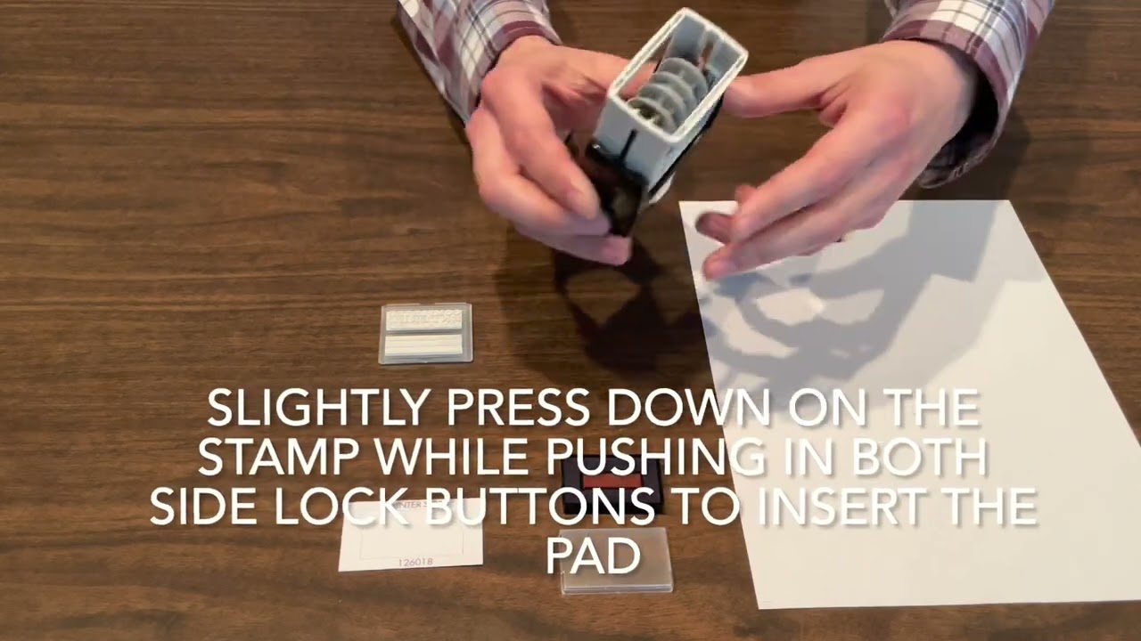 Instructions for 2000PLUS stamps with removable message dies - YouTube