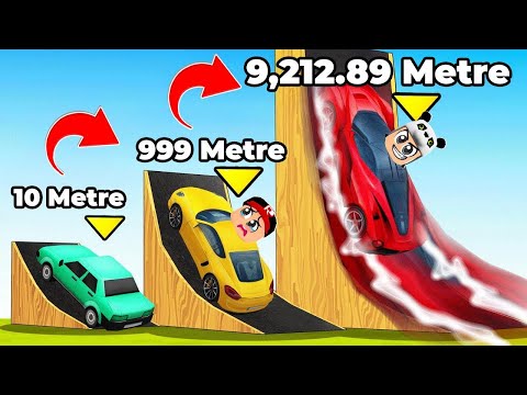 10 Metreden 9.212 Metreye! En YAVAŞ Arabadan EN HIZLI Süper Arabaya! 🚗⬆️ - Roblox