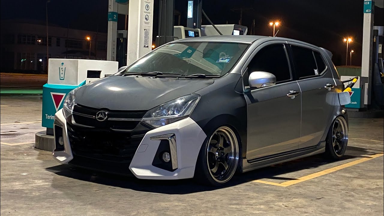 Axia stance rolling on the road Kuching Sarawak - YouTube