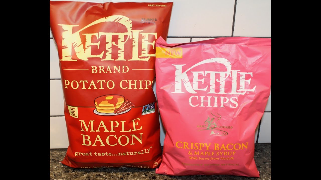 England Eatables #37 Kettle Brand Maple Bacon Chips Blind Taste Test ...