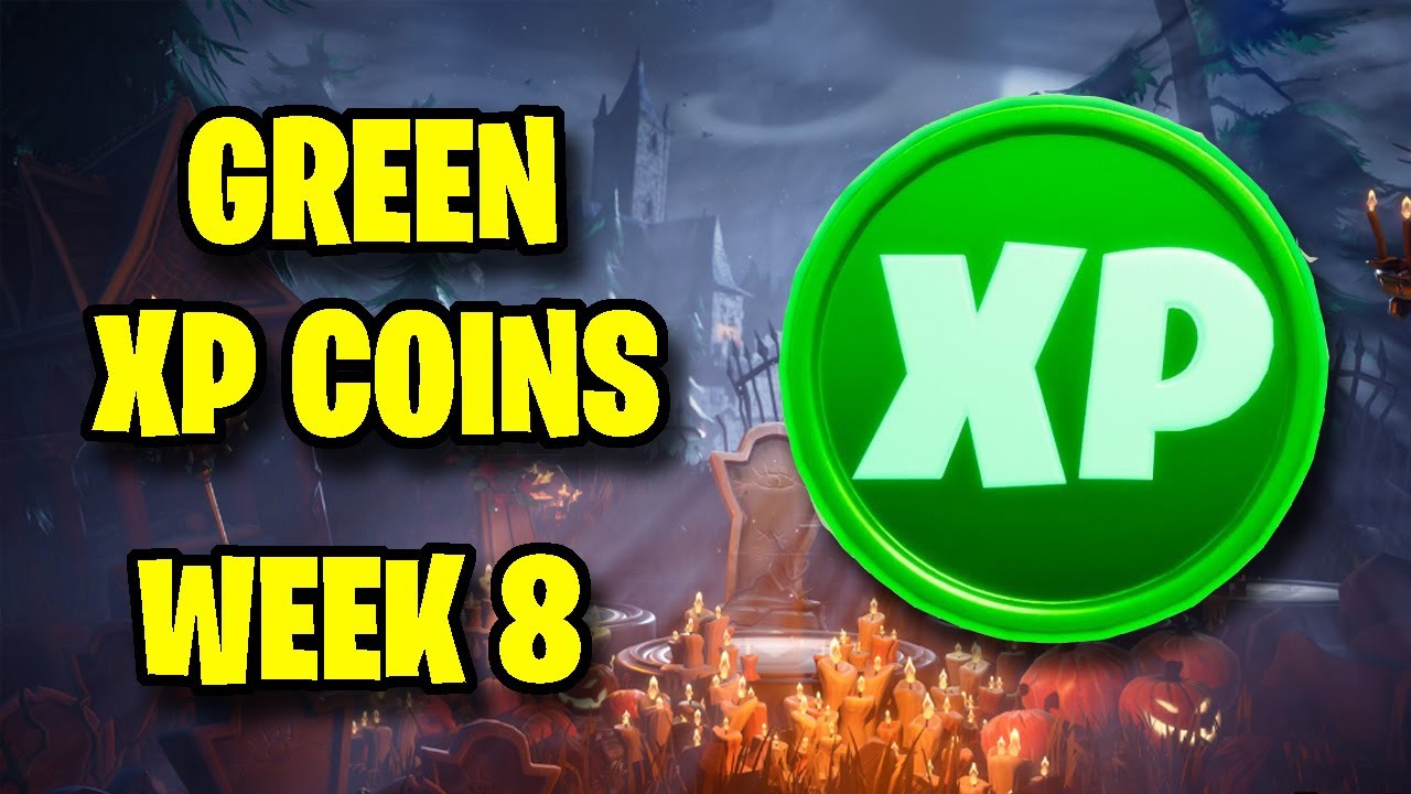 ALL GREEN XP COINS | WEEK 8 | FORTNITE CHAPTER 2 | SEASON 4 - YouTube