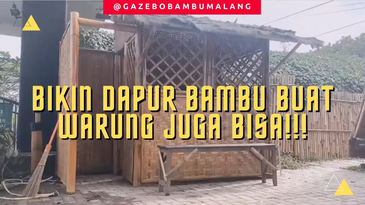 Dapur Bambu Unik cocok Untuk warung / Cafe sawah - YouTube