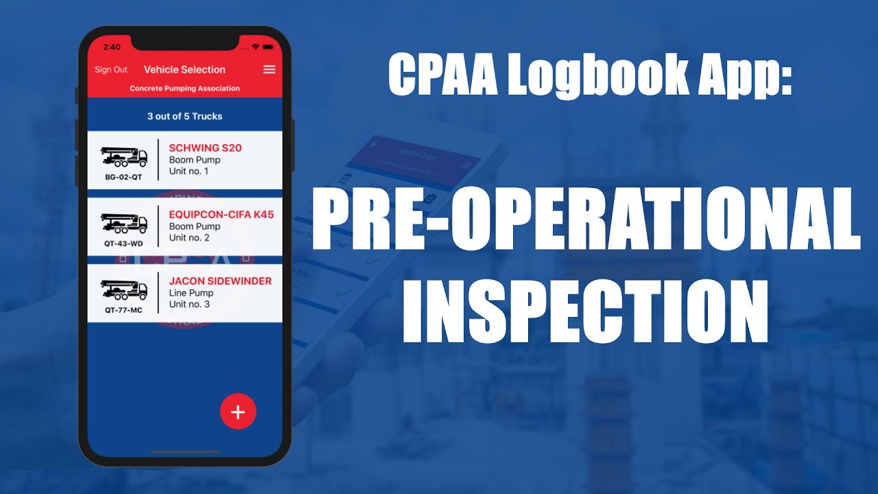 eLogbook: Pre-operational Inspection - YouTube