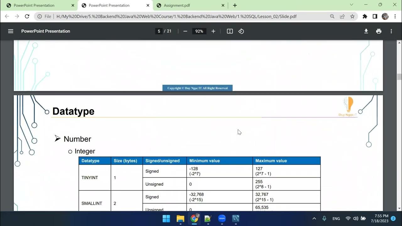 22 Datatype Part 1 Youtube