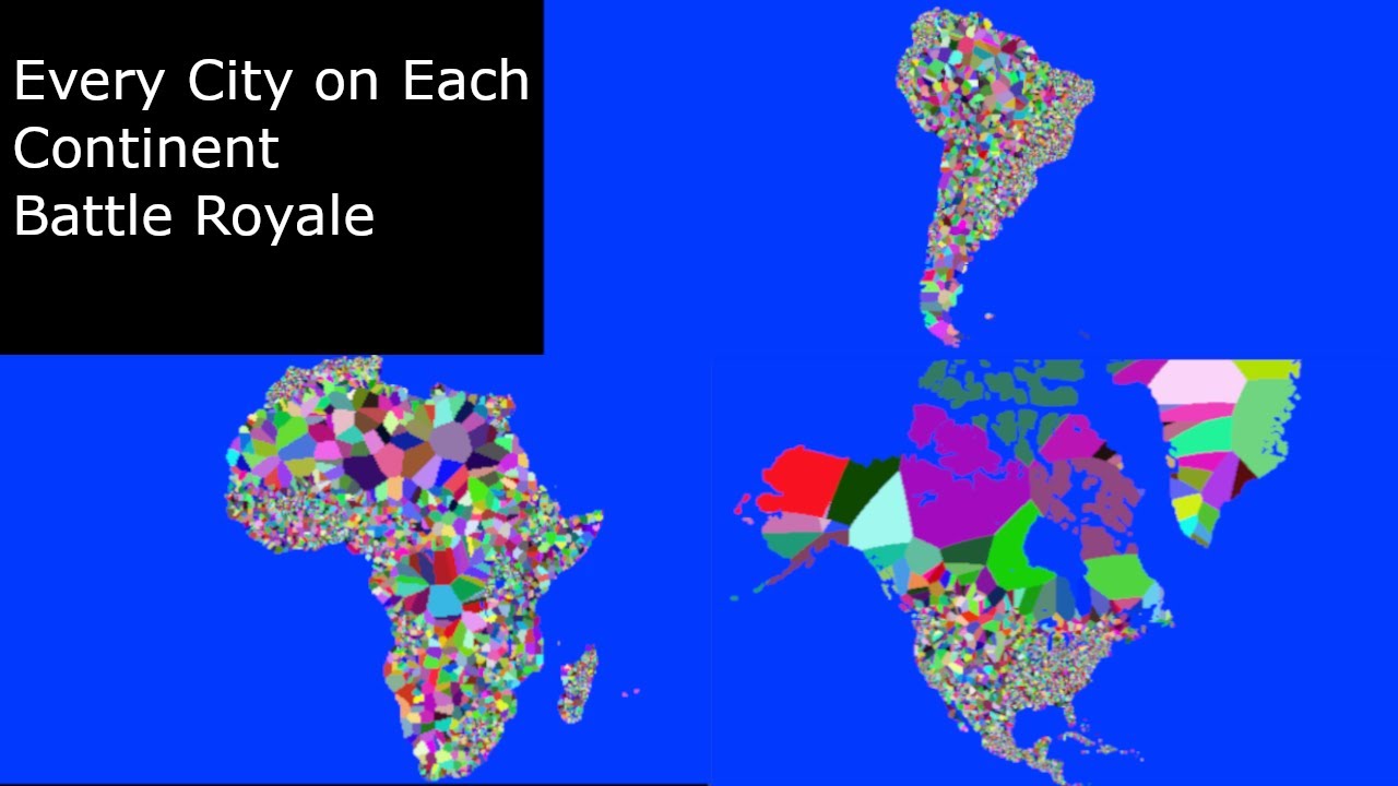 Continents' Cities Battle Royale Part 1 (South America, North America ...