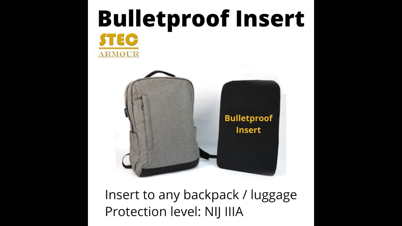 Bulletproof Backpack Insert for Student - YouTube