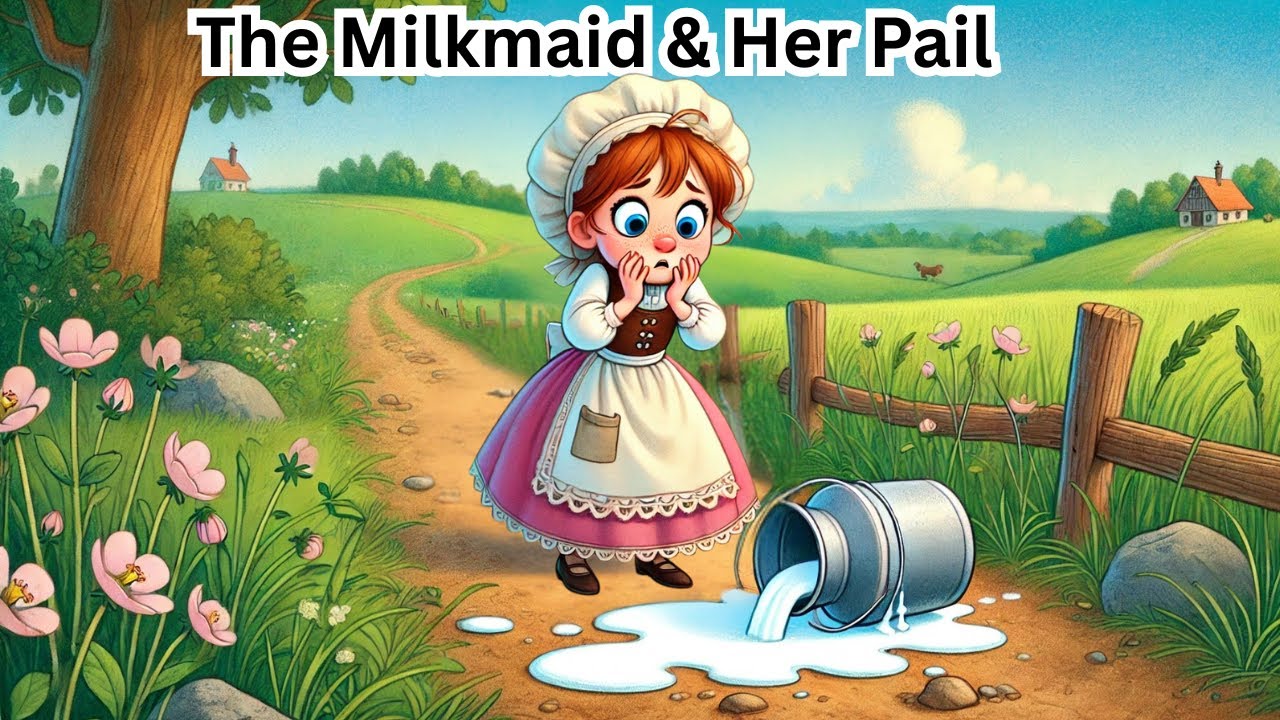 THE MILKMAID & HER PAIL | English story for kids with morals | Aesop ...