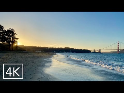 Sunset Walk at Crissy Field with Views of Golden Gate Bridge and ...