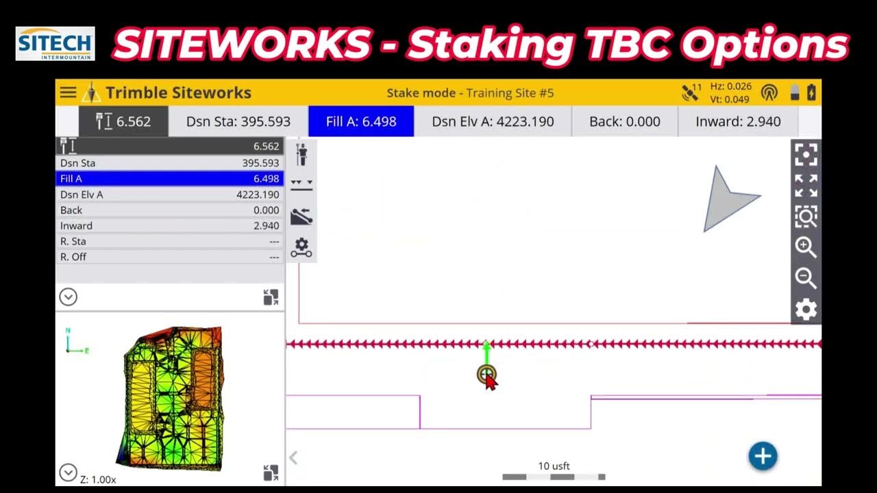 Siteworks Staking out TBC as Lines or Points - YouTube