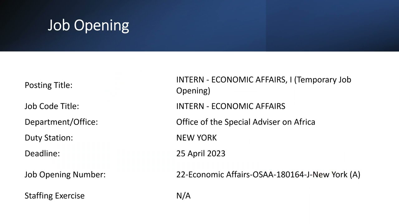 UN Internship | How to Join United Nations - YouTube