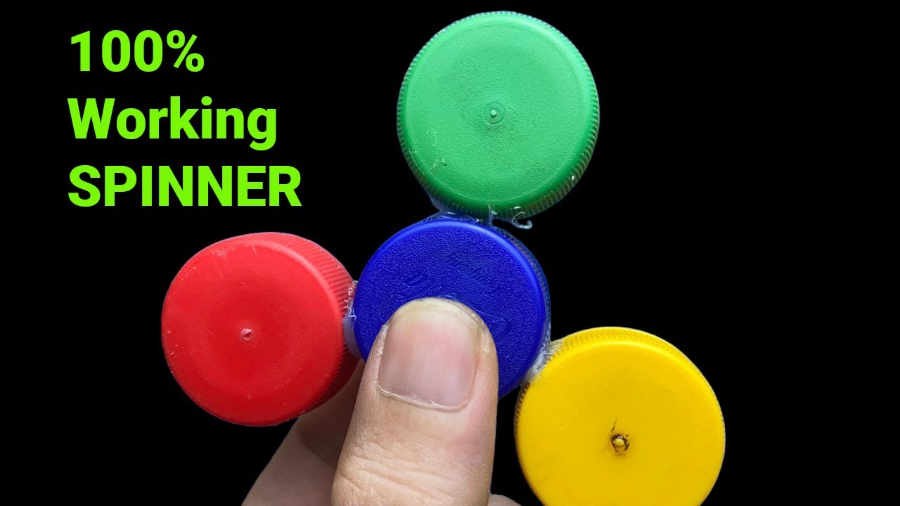 SPINNER from bottle cap - How to make a SPINNER at home - YouTube