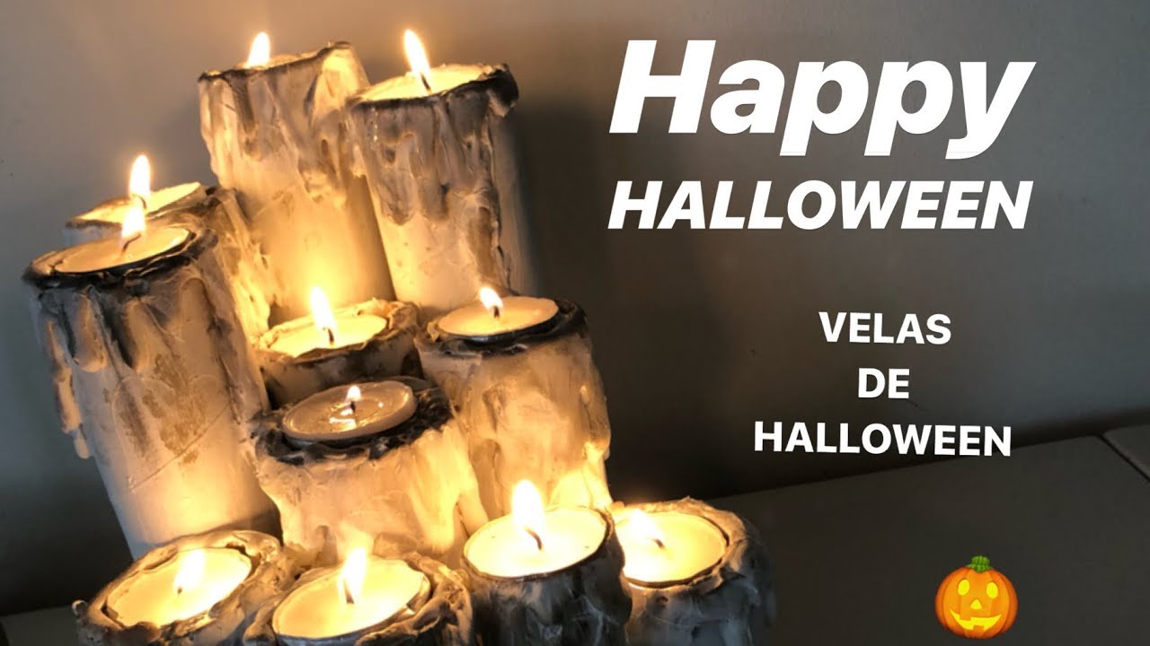ADORNOS para HALLOWEEN - Velas decorativas 💎Tutorial SCRAPBOOKING - YouTube
