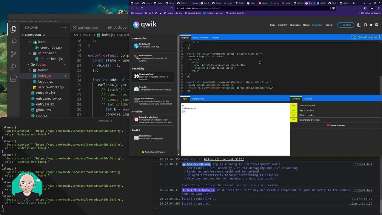 👨🏻‍🔬 Developing a UI for Ðash CrowdNode.js with Qwik & Vite - YouTube