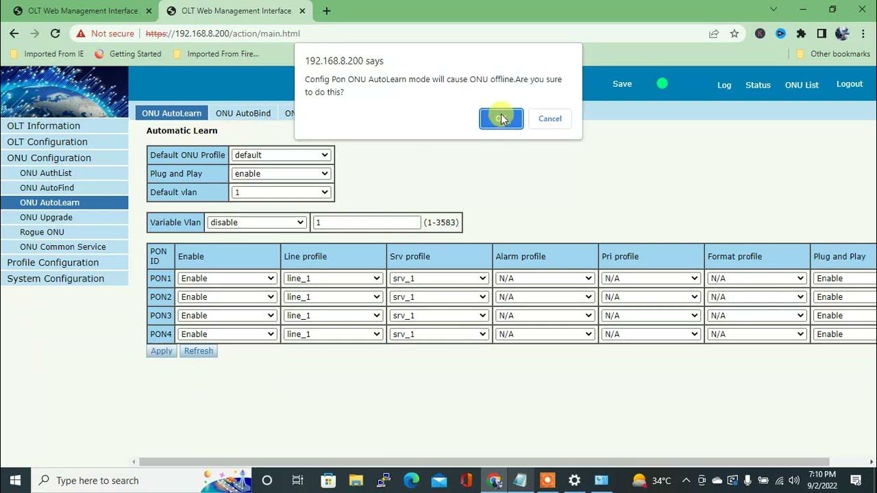 How to Configure ONU from GPON OLT | ONT WAN Configuration Through GPON OLT - YouTube