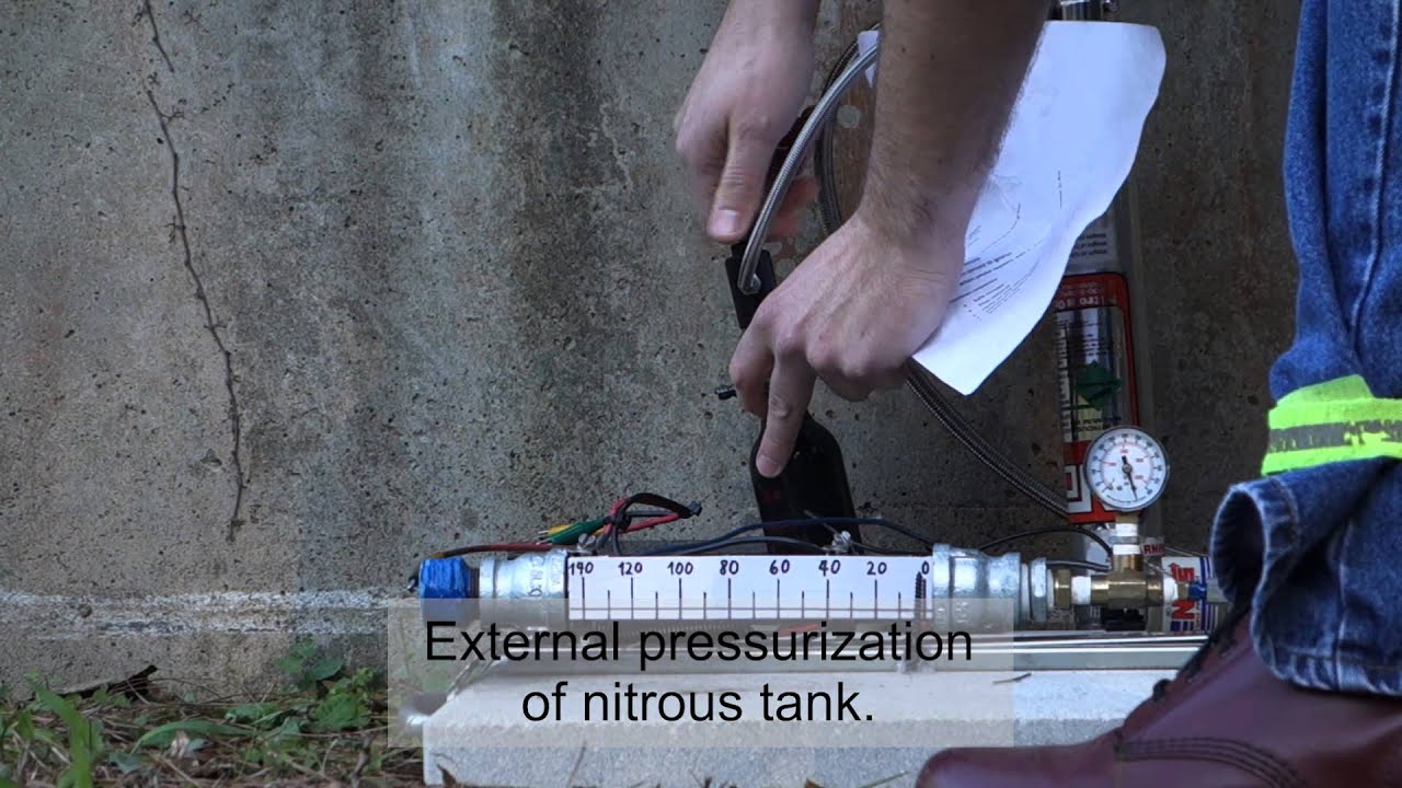 PE/N2O Hybrid Rocket Engine (#14) - YouTube