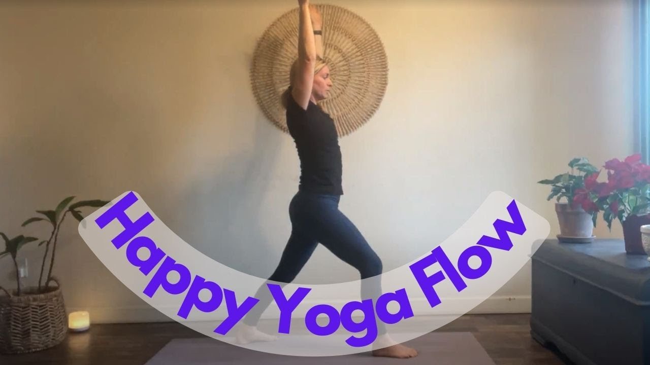 15 Minute Beginners Yoga | Happy Flow for a Great Day - YouTube